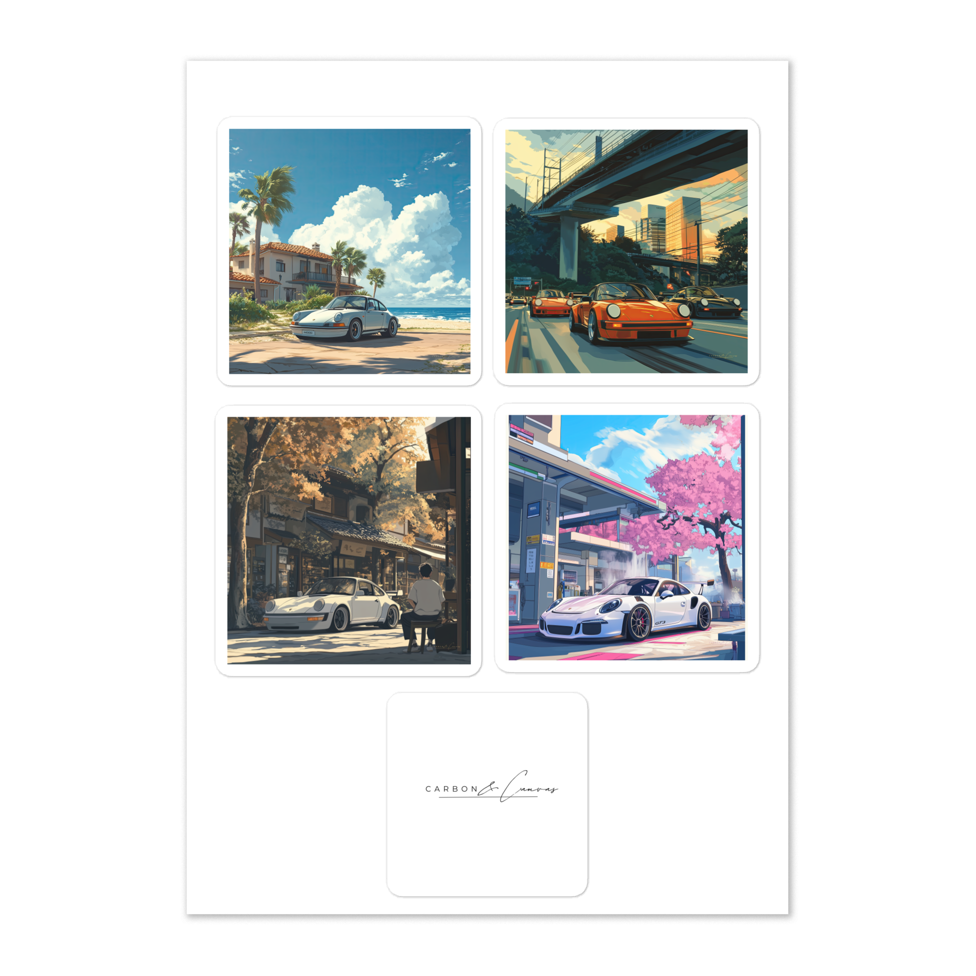 911 Mood Sticker Collection – Carbon & Canvas